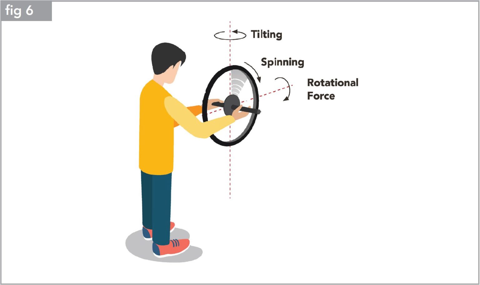 Fig 6. Gyroscopic effect - Wheel - DYMAG